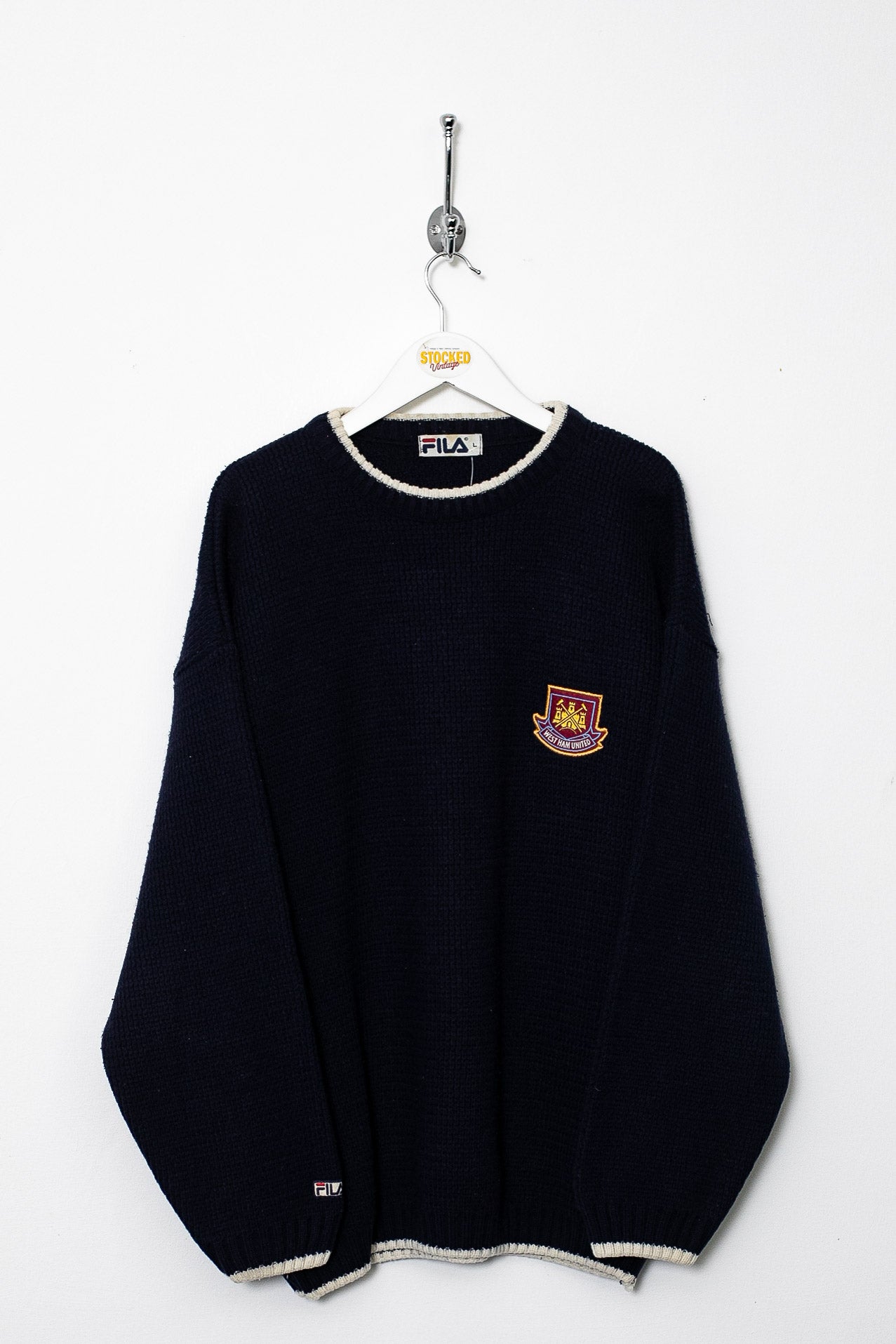 00s Fila West Ham Heavyweight Knit Jumper L Stocked Vintage